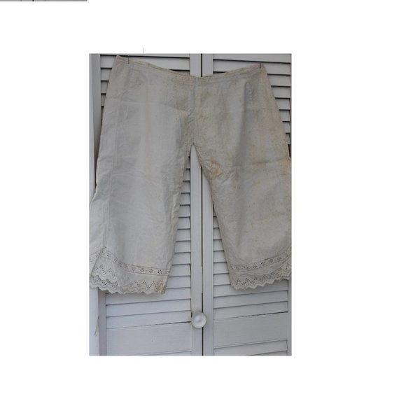 Intimates & Sleepwear | Antique White Cotton Bloomers Split Crotch 187s ...
